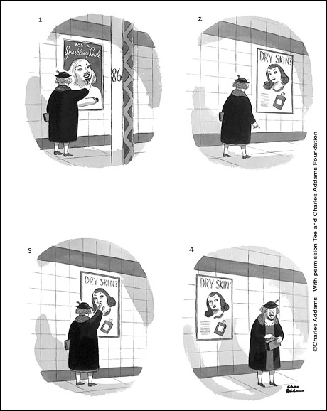 A Hanging Fit for "The Addams Family": Art of Charles Addams Gets NYC ...