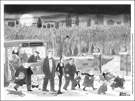 A Hanging Fit for "The Addams Family": Art of Charles Addams Gets NYC ...